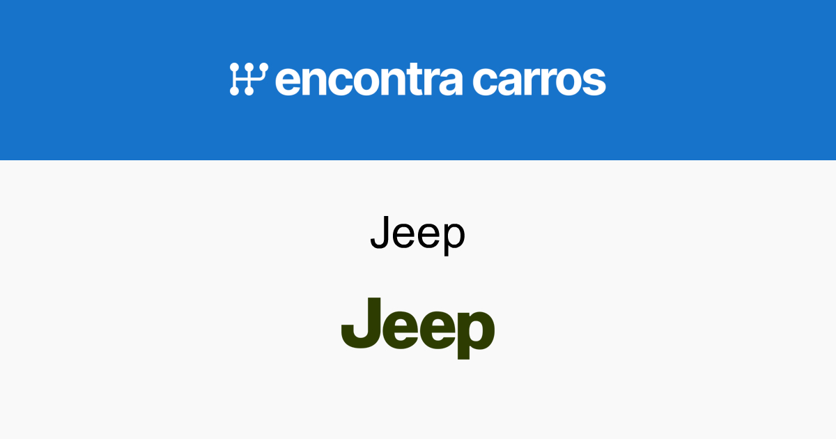 Carros Jeep — Todos os Modelos e Preços | Encontra Carros