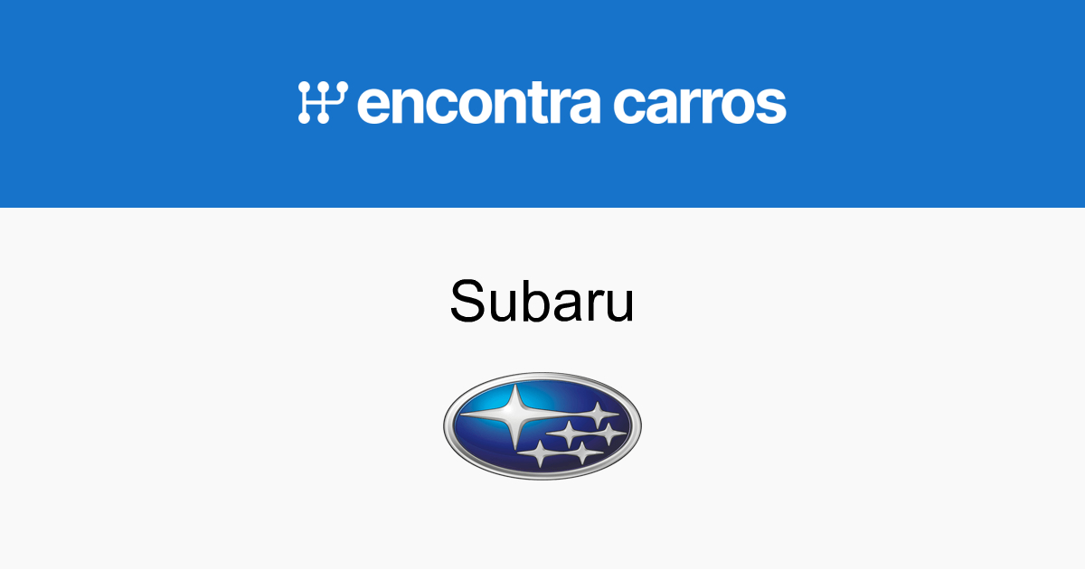 Carros Subaru — Todos os Modelos e Preços | Encontra Carros
